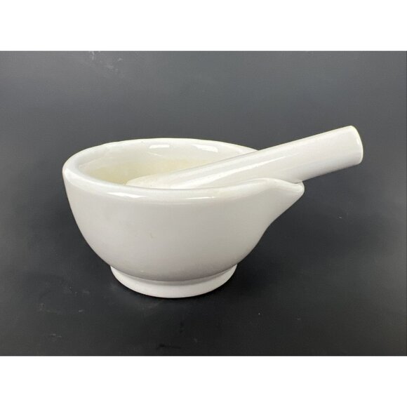 Kitchen | Vintage Made In Japan Mortar Pestle White Porcelain Stone Grind Herbs Medicinal | Poshmark